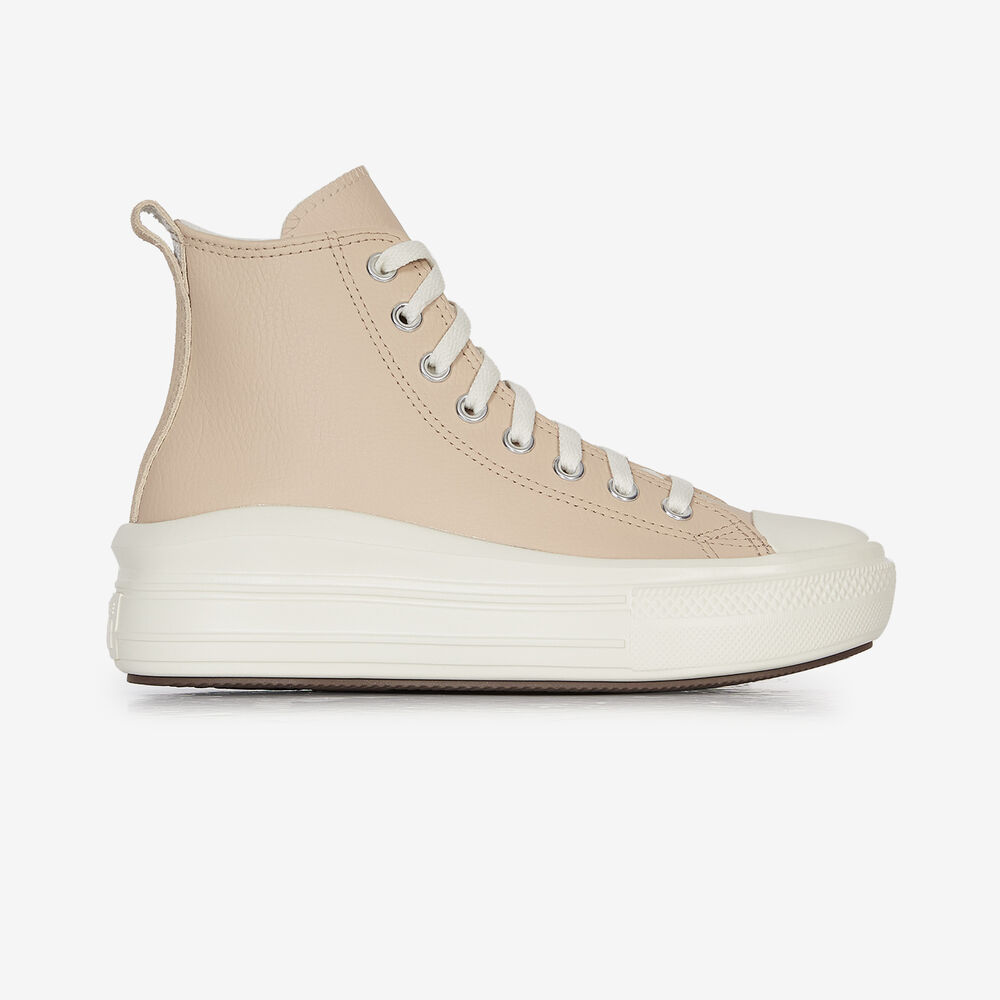 CONVERSE CHUCK TAYLOR ALL STAR HI MOVE BEIGE/BLANCO - CORDONES NIÑOS ...